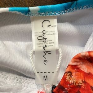 Cupshe | Swim | Cupshe Floral Plunge Neck Halter One Piece Swimsuit ...